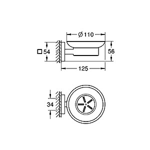 GROHE Soap Dish with Holder, Chrome