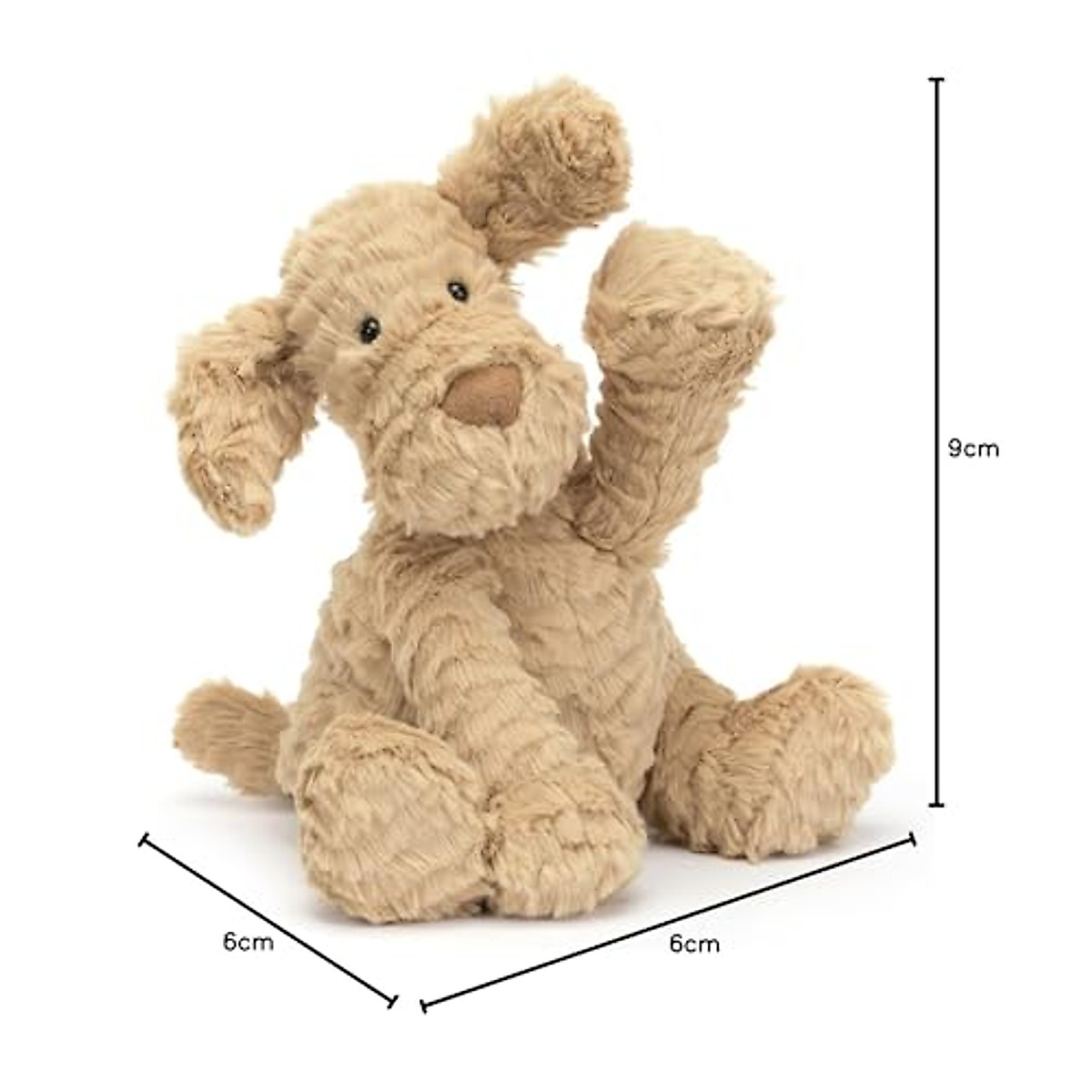 Jellycat Fuddlewuddle Puppy Stuffed Animal, Medium 9 inches | Dogs and Puppies Plush Toy | Classic Children's Gift