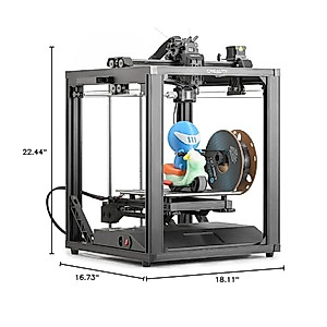 Official Creality Ender-5 S1 3D Printer with 250mm/s Printing Speed, 300℃ High-Temp Nozzle Direct Drive Extruder, Highly Metal Frame, CR Touch Auto-Leveling for Home, 220×220×280mm
