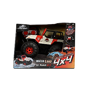 Jada Toys 253255045 Jurassic Park RC Sea and Land Jeep 1:16, Multicoloured