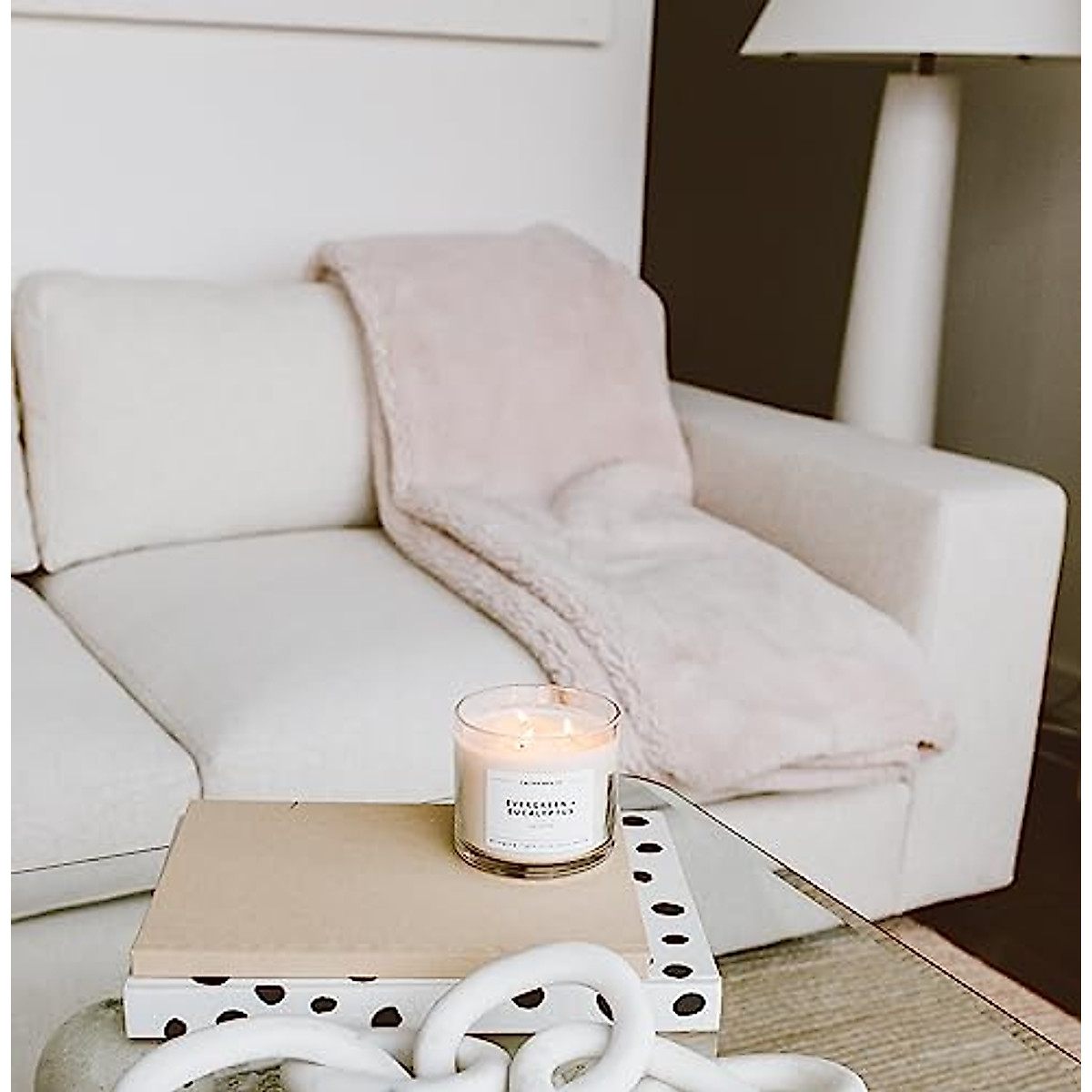 Calyan Wax Soy Wax Candle, Apples & Maple Bourbon, 3 Wick Scented Candle for The Home | Premium Candle with Essential Oils | 14.9 oz Soy Wax, 43 Hour Burn Time, Large Candle in Glass Jar