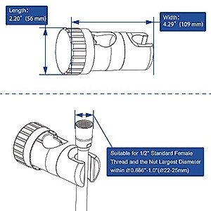 YOO.MEE ADA Grab Bar Hand Shower Bracket, ONLY FIT DIAMETER 1.25'' (32mm) Safety Grab Rail, Split-type design in 5 seconds Easy Installation