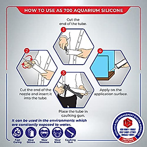 Aquarium 100% Silicone Sealant (10.4 fl oz) Safe for Fish (1 Pack)