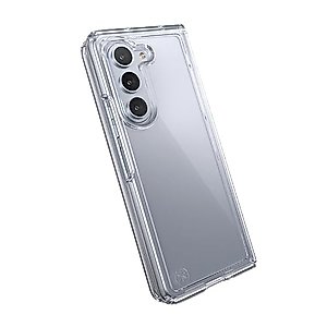 Speck Clear Samsung Galaxy Z Fold 5 Case - Foldable, Scratch Resistant & Drop Protection - Anti-Yellowing Clear Phone Case for Galaxy Z Fold 5 - Presidio Perfect-Clear
