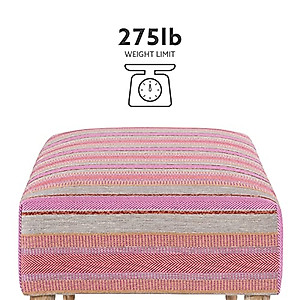 Linon Home Decor Products Pink Stripe Linon Yanni Bench