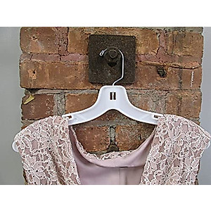 NAHANCO 1405 Plastic Dress Hanger, Jumbo Weight, 17", White (Pack of 100)