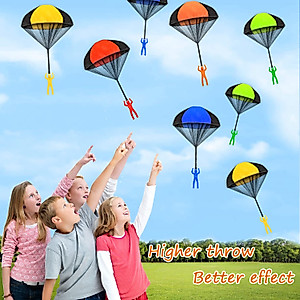 Dshengoo 10 Pcs Parachute Toy,Tangle Free Throwing Parachute Toys,Outdoor Toss It Up Flying Toys for Kids,5 Colors