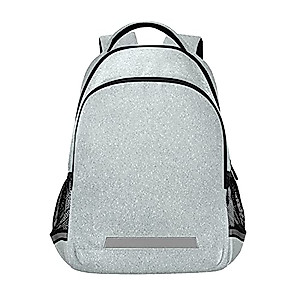 xigua Silver Glitter Texture Print Backpack Casual Daypacks Outdoor Sports Rucksack School Shoulder Bag for Boys Girls Teens