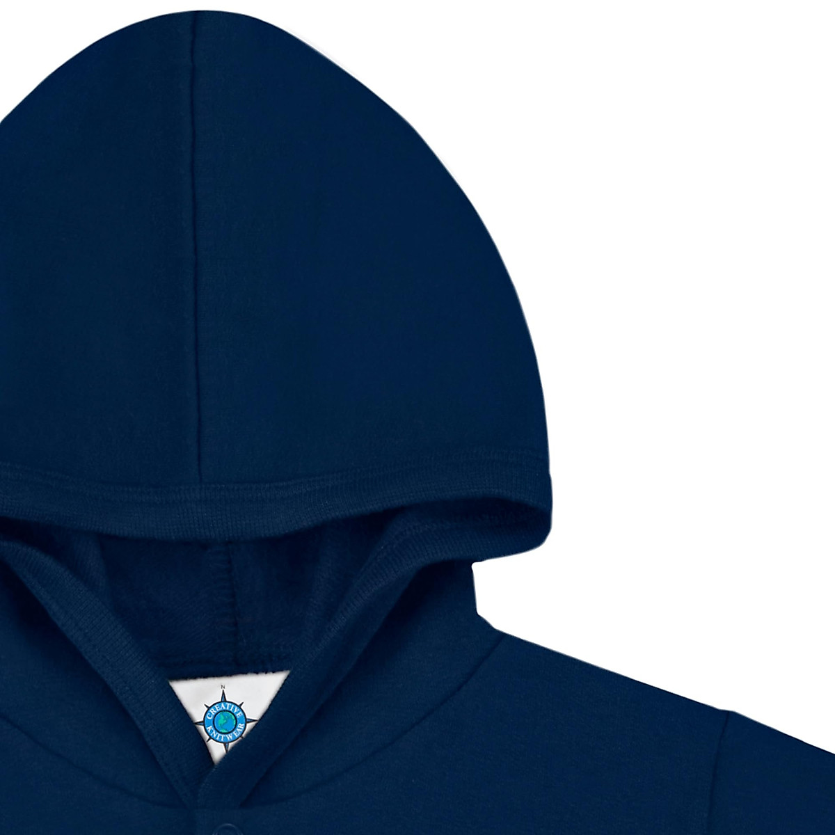 Creative Knitwear College Baby NCAA Officially Licensed Snap Hooded Jacket - Connecticut Huskies Logo - Navy - 4T