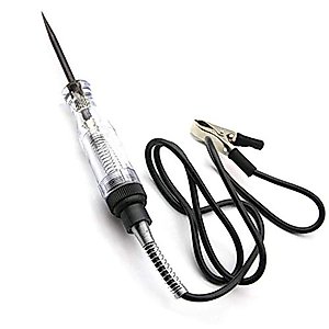 TuNan 6V-12V-24V DC Car Circuit Tester Light, Professional Auto Voltage Continuity Test, Automotive Electrical Volt Test Light/Long Probe for Wire/Fuse/Socket and More - Black