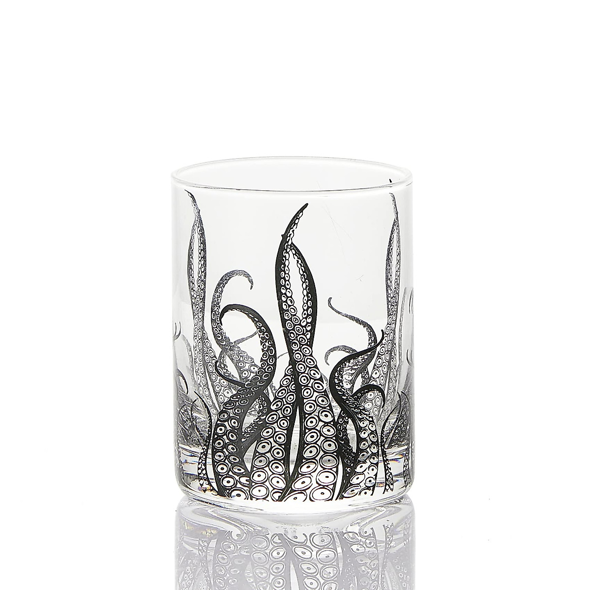 Octopus Tentacle Whiskey Glassware | Set of 2 | 9 OZ Handmade Craft Beer, Cocktail, Water, Bar Rock Glass - Kraken Tumbler Gift Set, Old Fashioned Rocks Glasses, Antique Design Extraordinary Detail
