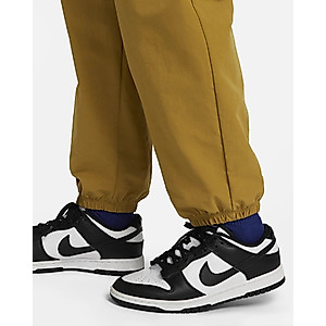 Nike Sportswear NSW Women's Woven Sports Utility Mid-Rise Cargo Pants, Golden Moss/Medium Blue, S Regular US