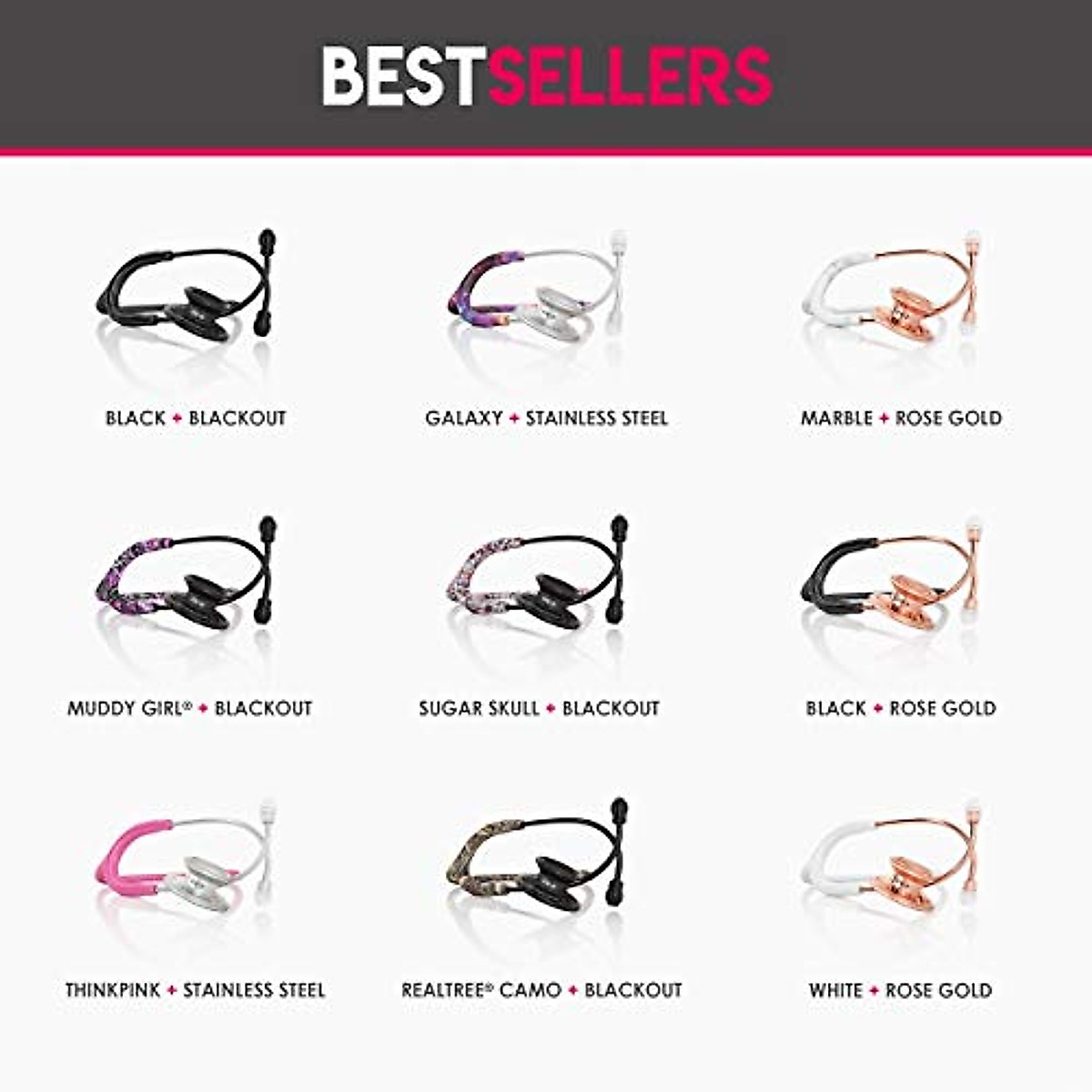 MDF MD One Stainless Steel Stethoscope, Adult, Black Tube, Black Chestpieces-Headset, MDF777BO