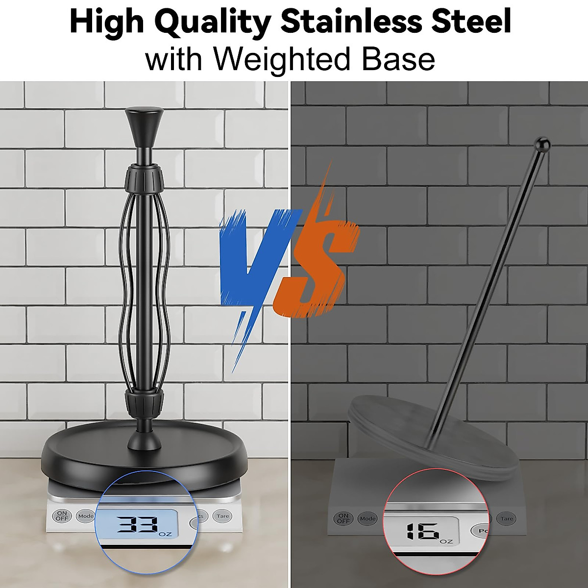 Sunflower Kitchen Paper Towel Holder - Yellow Home Kitchen Decor Accessories - Hegivoc Black Metal Farmhouse Large Towel Stand for Countertops - The Butterfly Lovers