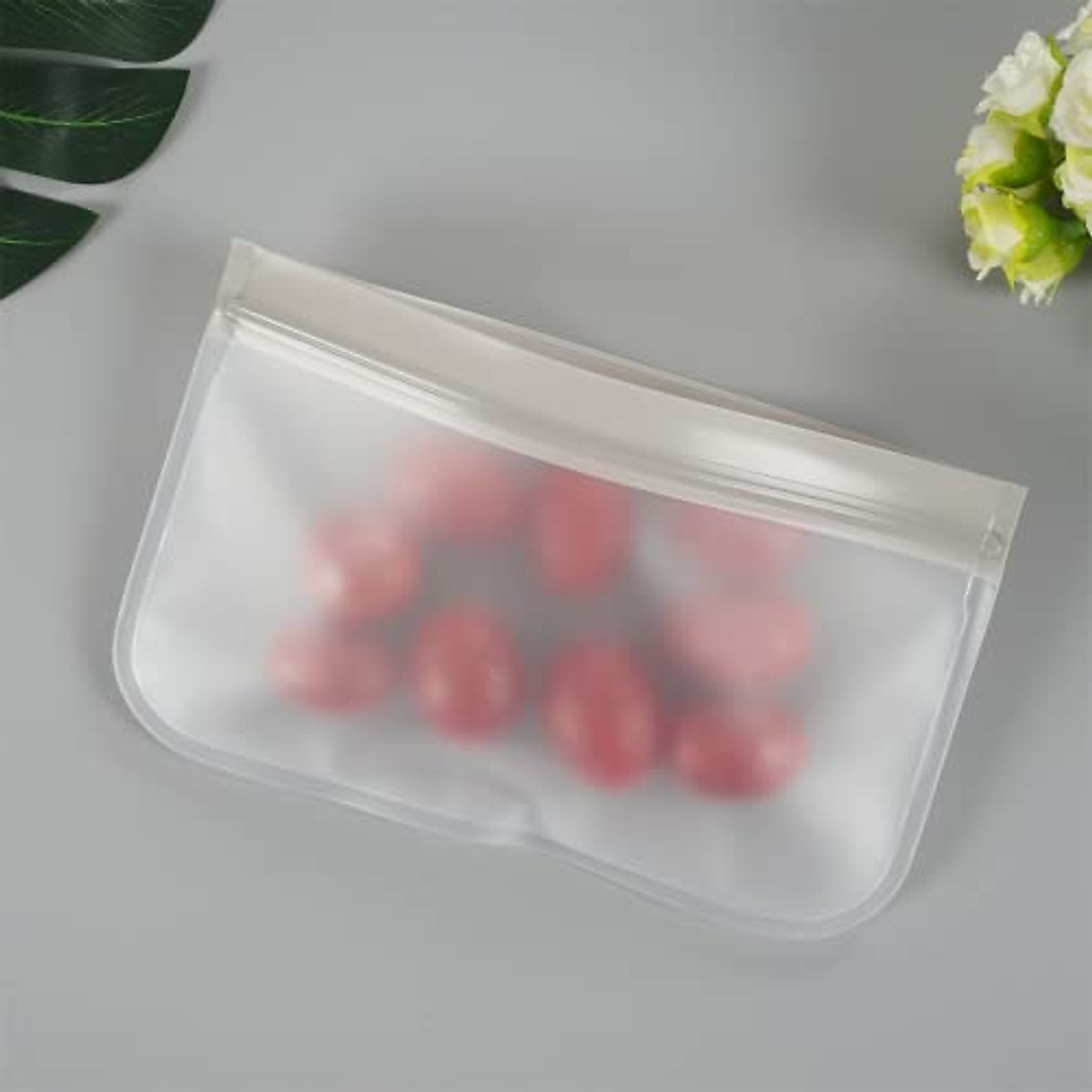 lwc 12 Pack Dishwasher Safe Reusable Storage Bags (6 Sandwich Bags, 6 Snack Bags, ), BPA Free Freezer Safe Leakproof Silicone and Plastic Free Lunch Bags Food Storage, 8.66'' x 7.76'' 8.66'' x 5.31''