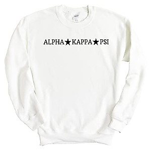 Alpha Kappa Psi You're A Star Sweatshirt - Fraternity Crewneck Sweatshirt White