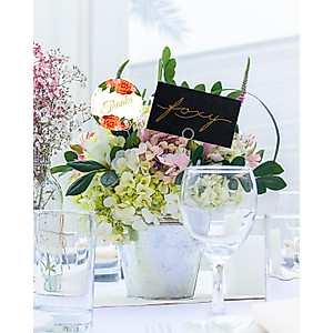 30Pcs Metal Floral Card Holder,Wire Place Card Holder Picks,Photo Pictures Holder,Table Name Number Card Holder for Wedding,Memo Note Holder for Flower Arrangement,Wedding,Baby Shower,Party Decorations