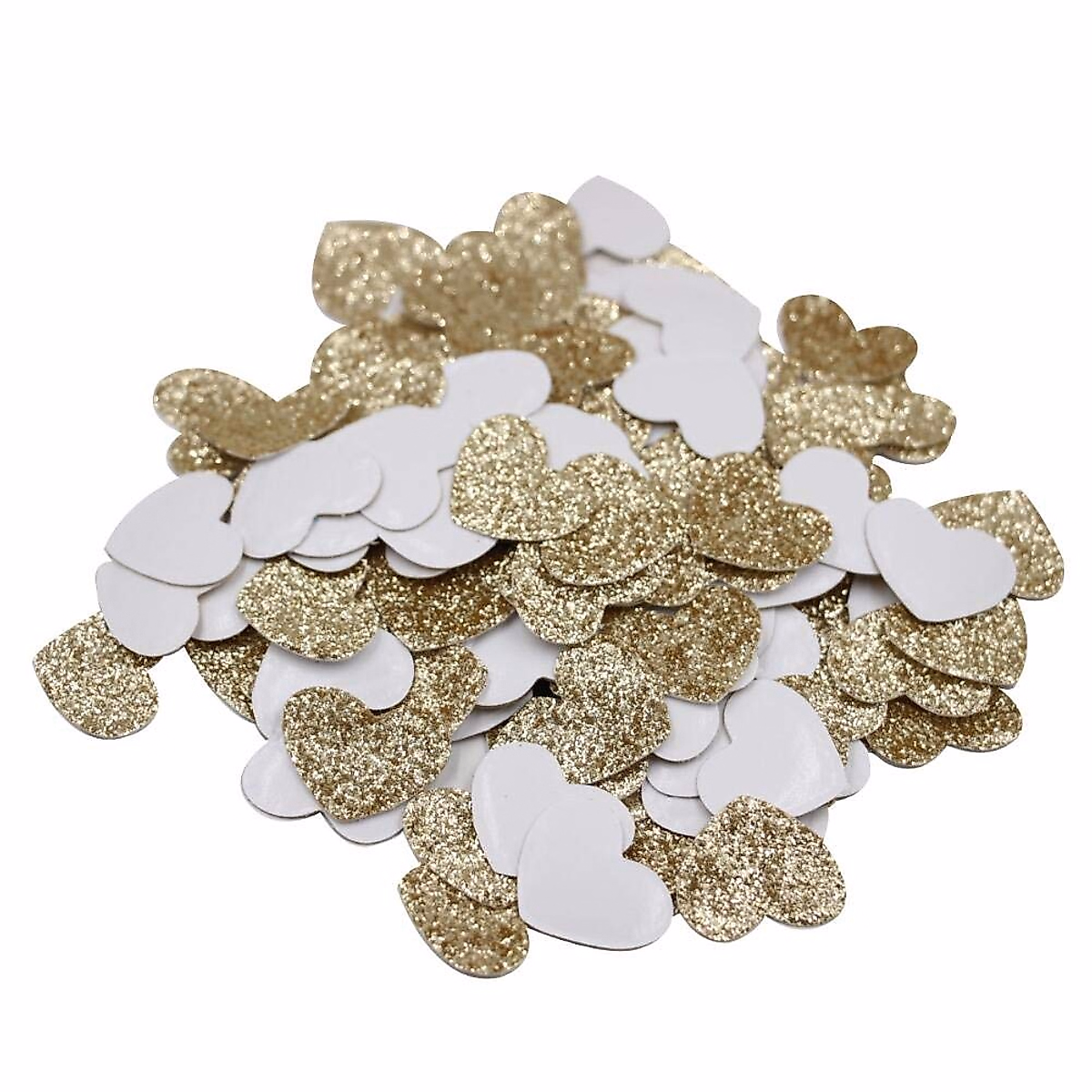 Mybbshower Gold Glitter Heart Stickers Engagement Party Wedding Invitation Decoration Envelope Seals Pack of 200