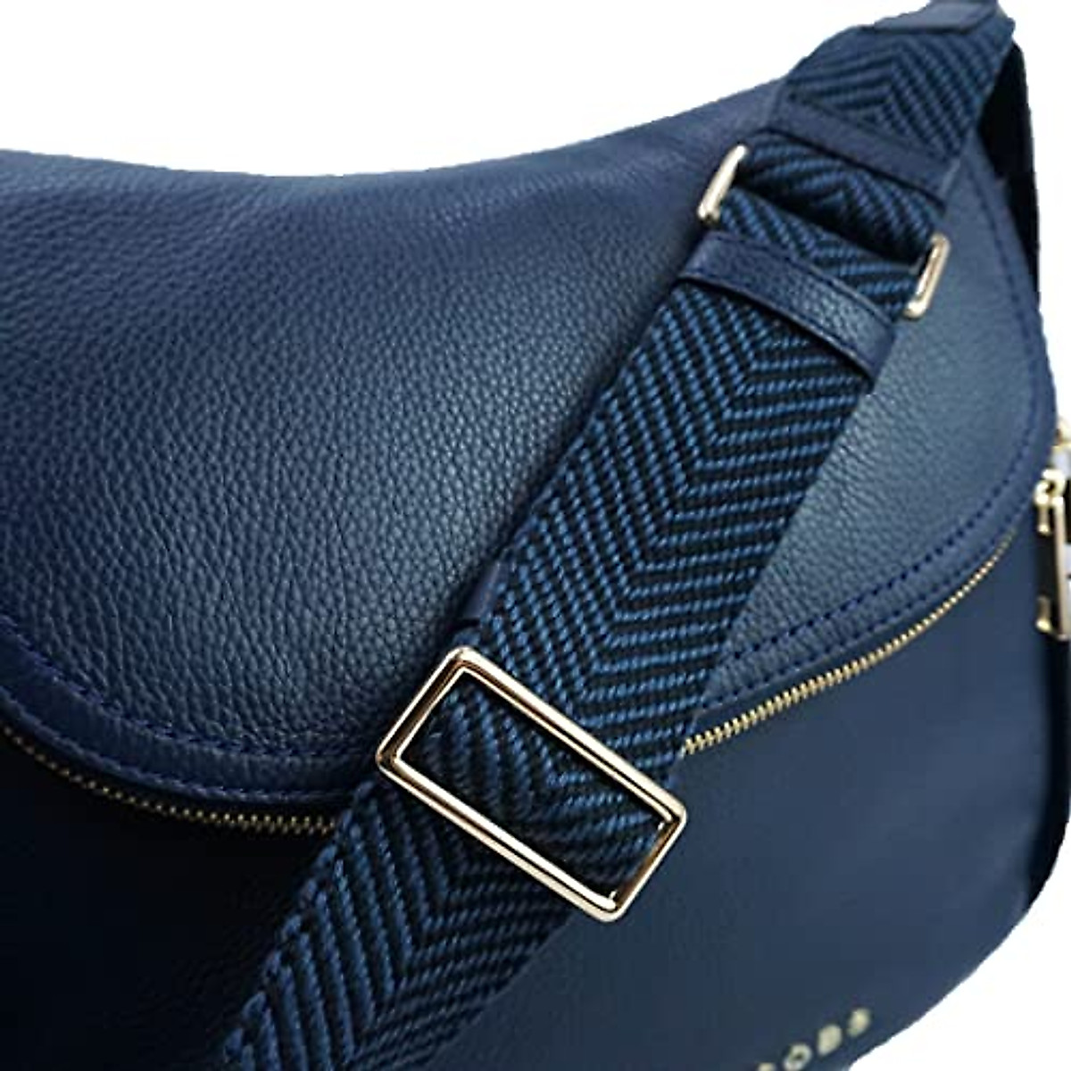 Marc Jacobs H211L01RE21-426 Blue Sea With Gold Hardware Women's Leather Shoulder Hobo Bag