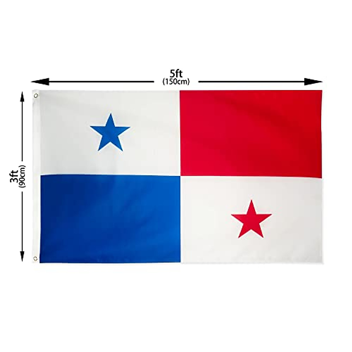 DANF Panama Flag 3x5 Feet Panamanian National Flags Polyester with Brass Grommets 3 X 5 Ft