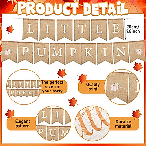Tanlade 193 Pcs Fall Little Pumpkin Baby Shower Party Decoration Set Including Disposable Fall Baby Shower Paper Plates Cups Napkin Straws Plastic Knives Forks Spoons Set(Fall Baby Shower Party)