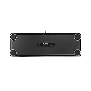 Azio Retro - Wired USB Mechanical Keyboard in Black and Chrome for PC (Blue Switch) (MK-RETRO-01)