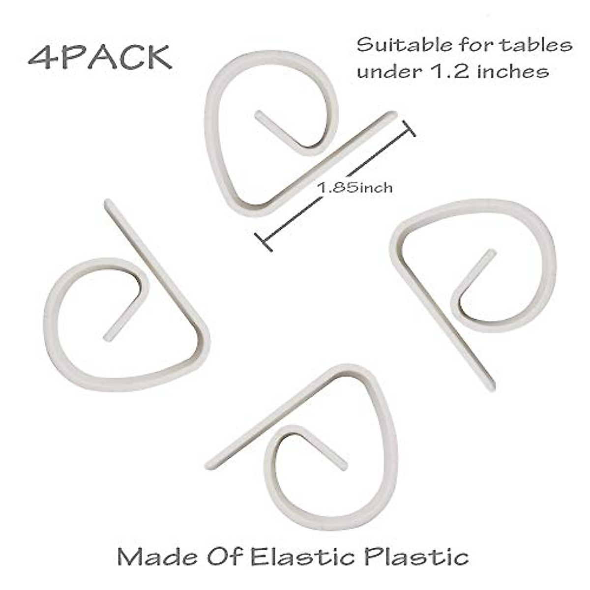 Panykoo Plastic Tablecloth Clip, Used for Restaurant Banquet Wedding Graduation Party and Outdoor Picnic Table Cloth Fixing (4 PCS)