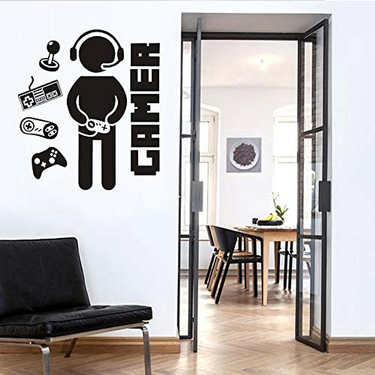 Game Decals for Boys Room, Creative Game Wall Sticker for Kids Room Boys Bedroom Playroom Wall Decor (Game Decal D)