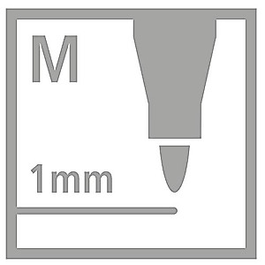 STABILO Premium Felt Tip Pen Pen 68 ARTY Wallet of 12 Assorted Colours