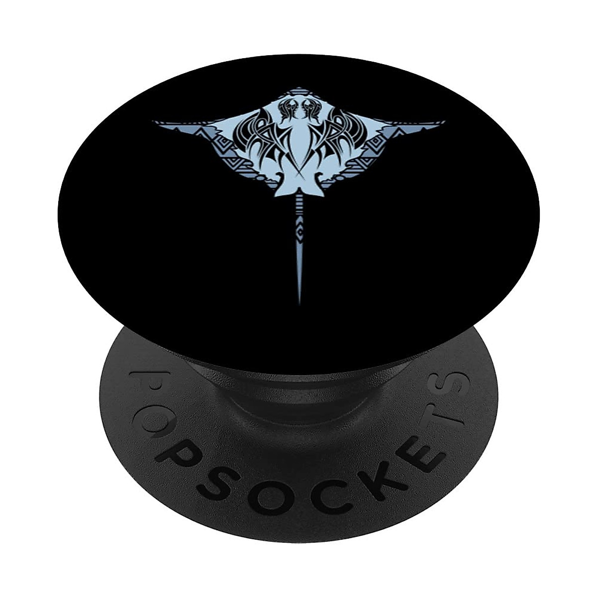 Aquarium Manta Animal Maori Polynesian Tattoo Manta Ray PopSockets Swappable PopGrip