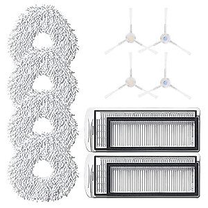 VACUSHOP Resuable Mop Cloth for Robot Sweeping Narwal T10 Accessories Parts Microfiber X2 Filter X4 Side Brush X4 Mop (10)
