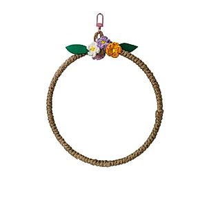 Barn Eleven Bird Toys Metal Cotton Rope Swing Parrot Perch Swings Toys Parrot Cage Toys Bird Hanging Swing Chewing Toys for Parrots Budgie Parakeet Cockatiel Cockatoo Conure (Small)