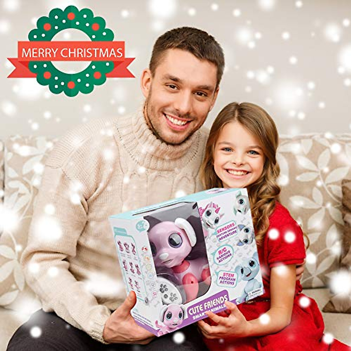 BIRANCO. Remote Control Dog Gesture Sensing - Smart Puppy Pink Toy Robot Pet Walks Barks Interactive with Toddler, STEM Play, Best Christmas Holiday Birthday Gifts for 3 4 5 6 7 8 Years Old Girl from