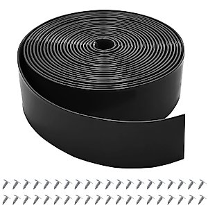 Lumpro Vinyl Straps for Patio Chair Repair Kit 2'' Wide 20 Ft Long Replacement Straps + 40 Free Rivets for Outdoor Lawn Furniture Chaise Lounge Repair (Black)