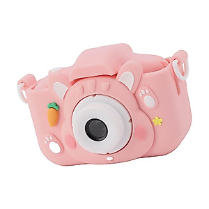 Selfie Camera Toy, Dual Lens 2.0in Screen Children Digital Camera with 32G Card for Boys Girls (Pink)