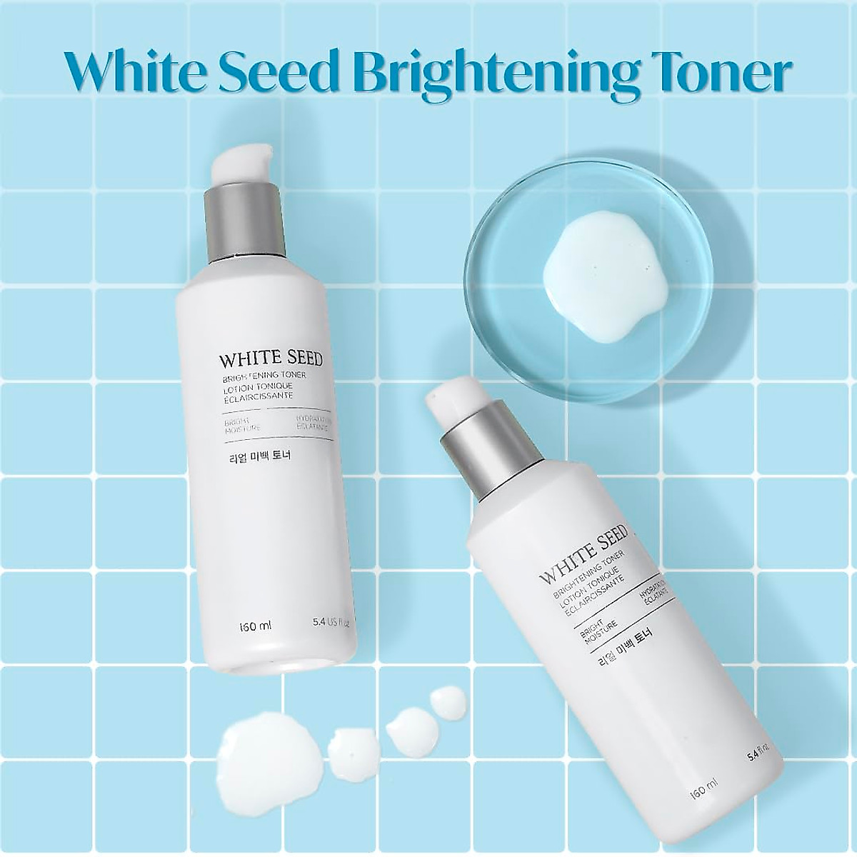 The Face Shop White Seed Brightening Toner | White Lupin Seed | White Daisy| Niacinamide | Moisturizing | Brightening
