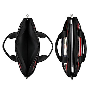 Fall Red Maple Laptop Computer Bag Waterproof Shoulder Messenger Bag 13-15 inch Durable Laptop Tote Bag with Shoulder Strap Handle Lightweight Crossbody Briefcase