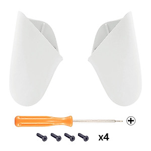 eXtremeRate White Replacement Handle Grips for Nintendo Switch Pro Controller, DIY Custom Hand Grip Shell for Nintendo Switch Pro - Controller NOT Included