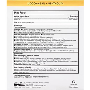 Icy Hot Max Strength Lidocaine Pain Relief Patch (5 Count) Penetrates for Fast, Targeted Relief