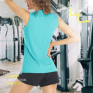TACVASEN Workout Tank Tops for Women Sleeveless Quick Dry Running Shirts Womens Athletic Shirts UV Shirts for Women