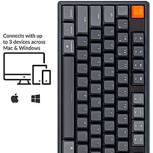 Keychron K10 RGB Full Size Layout Hot-Swappable Mechanical Keyboard for Mac Windows, Multitasking 104-Key Bluetooth Wireless/USB Wired Gaming Keyboard with Gateron G Pro Red Switch Aluminum Frame