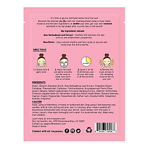 FACETORY K Beauty Face Mask Skin Care - SUN BAE SOOTHING Sheet Mask with Aloe & Shea Butter | After Sun Care, Soothe & Restore (10 Pack)