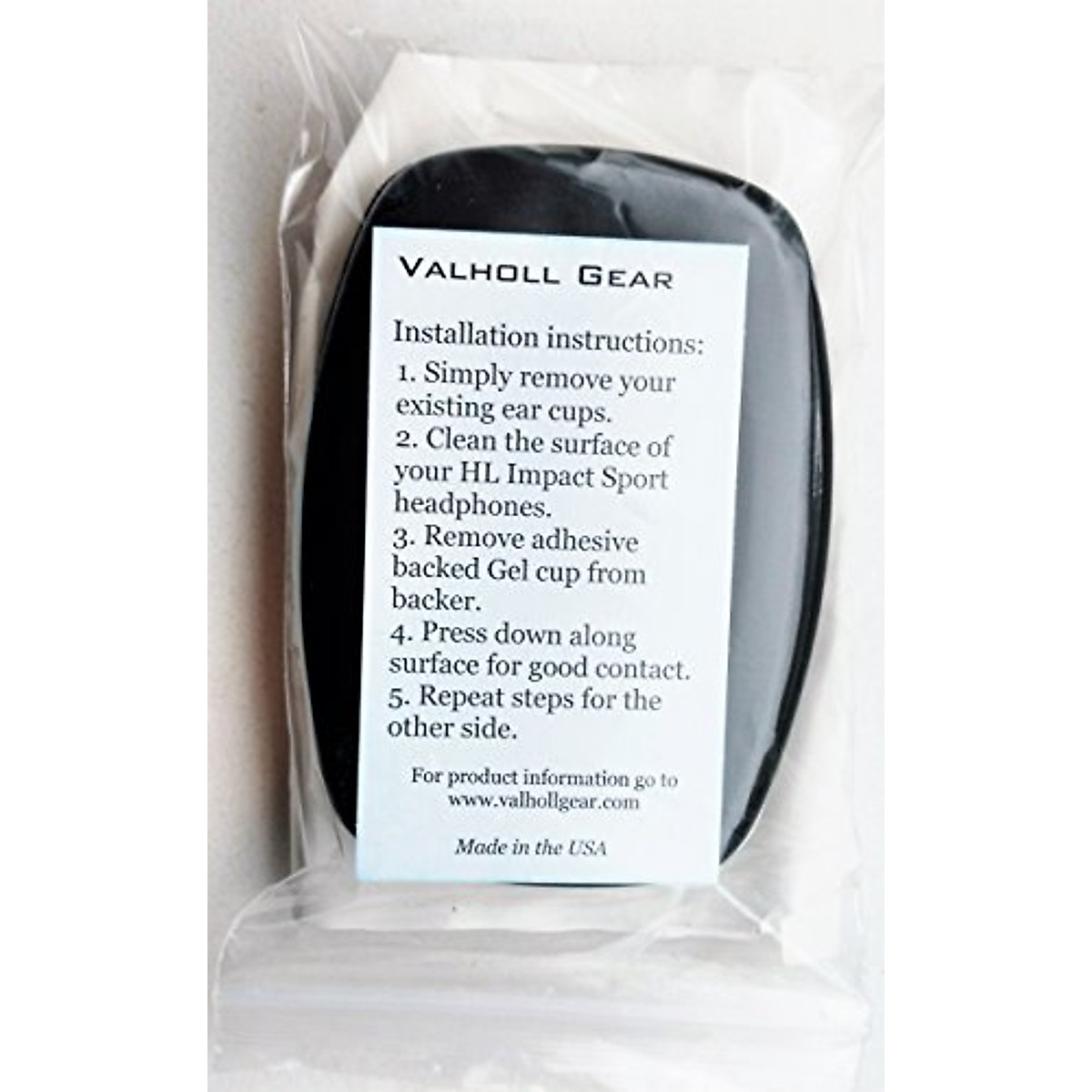 Valholl Gear Replacement Gel Cups for HL Impact Sport, PRO, Bolt, Sync, Leightning and Viking Headphones. Proudly Made in The U.S.A !