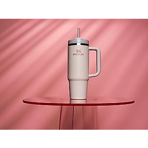 Stanley Quencher H2.0 FlowState Stainless Steel Vacuum Insulated Tumbler with Lid and Straw for Water, Iced Tea or Coffee, Smoothie and More, Rose Quartz 2.0, 30 OZ / 0.89 L