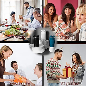 Travel Coffee Mug Spill Proof Leakproof 12 oz Insulated Coffee Mug with Screw Lid, Stainless Steel Vacuum Tumbler Reusable Thermal Coffee Cup to go for Hot and Cold Drinks -380ml, White