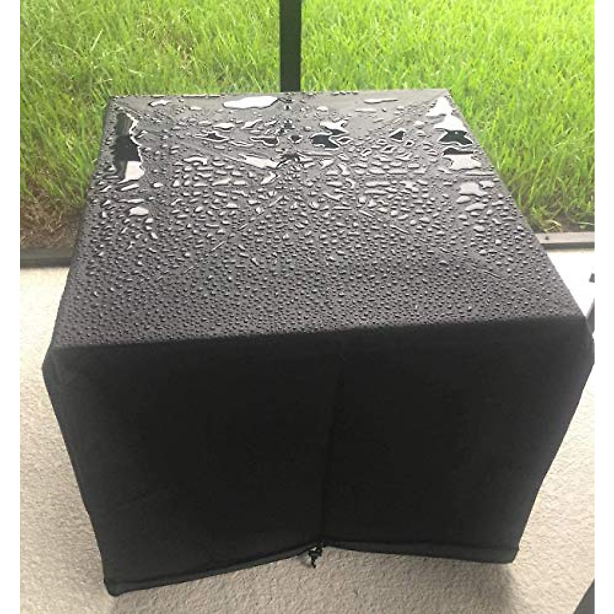 Bbqzone 31x31x24 Inches Fire Pit Cover Square, Fit for 28/30/31 inch Square Fire Pit Table, Heavy Duty Fabric with PVC Coating Rainproof and Windproof