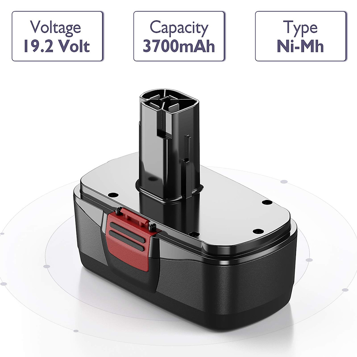 2 Pack Upgraded 3.7Ah Battery Replacement for Craftsman DieHard C3 Cordless Tool Battery 130279005 130279003 130279017 315.113753 315.114850 315.114852 315.11485 315.115410 1323903 1323517 11375 11376