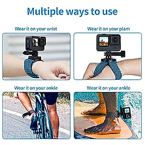 TELESIN Upgraded Wrist Strap, 360 Rotation Arm Plam Ankle Mount Band Holder Cycling Mount for GoPro Max Hero 11 10 9 8 7 6 5 Insta360 One R X2 Go2 DJI Osmo Action 2 Camera Accessories