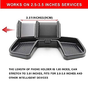 Camoo for Jeep Renegade Phone & GPS Car Holder 360 Degree Rotation with Organizer Storage Adjustable Auto Mobile Holder Stand Kit Fits Jeep Renegade 2015-2021 (Black