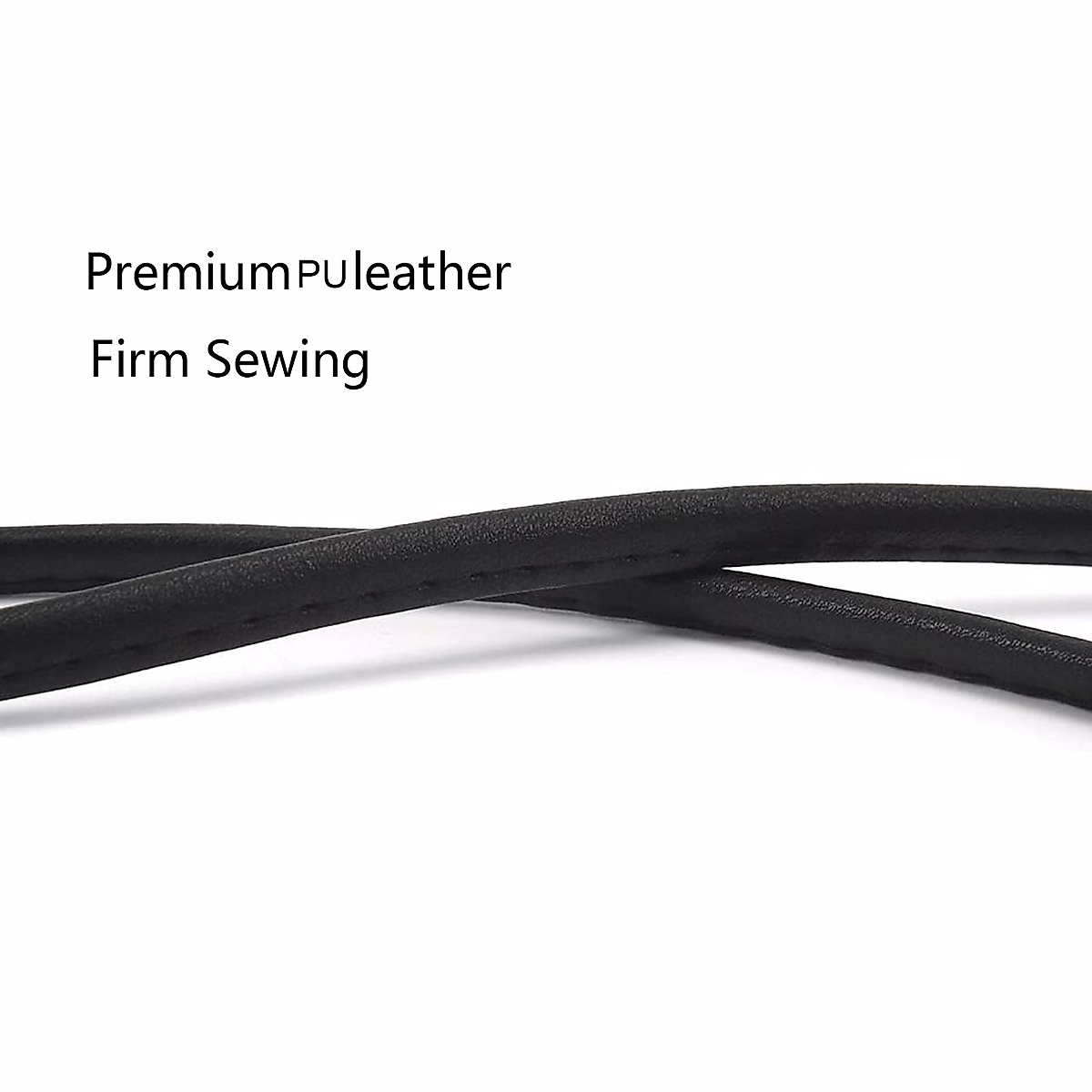 Bobrand Premium Leather Crossbody Strap Replacement for Touch Screen Cross Body Shoulder Bag Wallet Purse Wristlet Bags Straps Handbag Long Thin Strap Black (2 Pack) 49inch